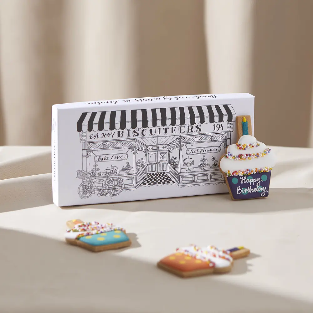 The Letterbox Birthday Biscuits by Biscuiteers | Letterbox Gifts ...
